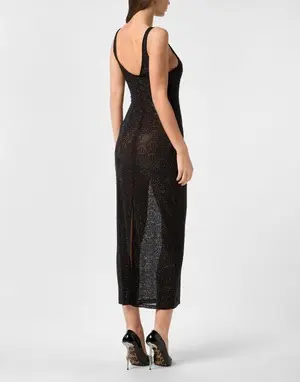 Philipp Plein Long Tank Dress Monogram