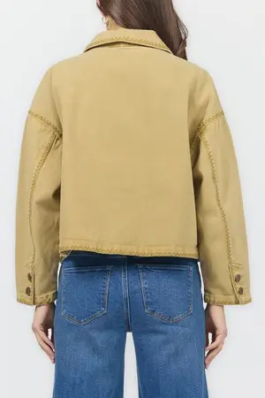 DEAR JOHN Sable Chore Embroidery Trim Jacket