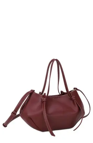 MALI + LILI Lou-lou Small Faux Leather Tote - Wine