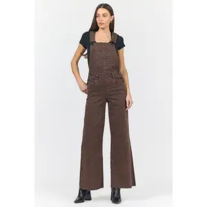 DEAR JOHN Fiona Leopard Print Overalls Jeans