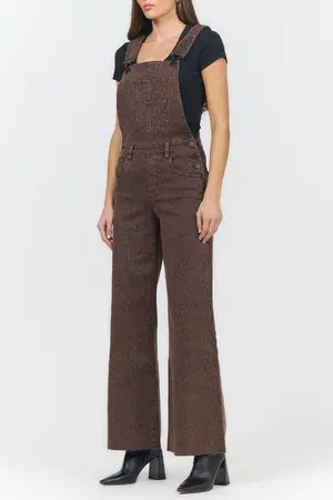 DEAR JOHN Fiona Leopard Print Overalls Jeans