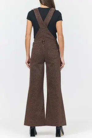 DEAR JOHN Fiona Leopard Print Overalls Jeans