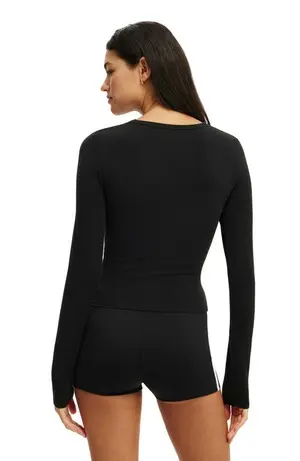 Cotton:on Active Keyhole Long Sleeve Top