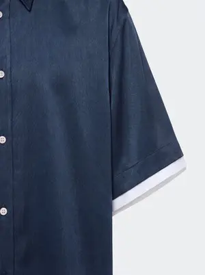 LE PERE Cupro Double Short Sleeve Shirt