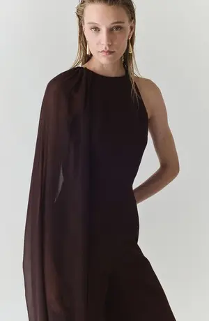 Mango Cape Wide Leg Jumpsuit