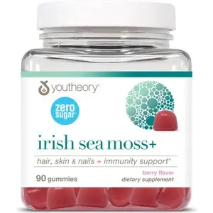 YOUTHEORY Zero Sugar Irish Sea Moss Gummy Supplement 90 Count - None