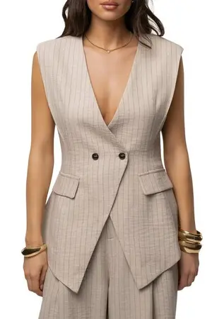 JLUXLABEL Power Pinstripe Pant Set