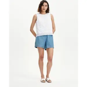 FINERY LONDON Gloria Cotton Broderie Anglaise Sleeveless Top - White