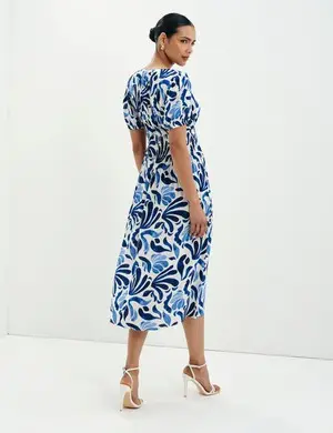 FINERY LONDON Dolly V-neck Midi Dress