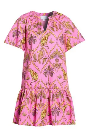 SUGARLIPS Panther Azari Cotton Shift Minidress