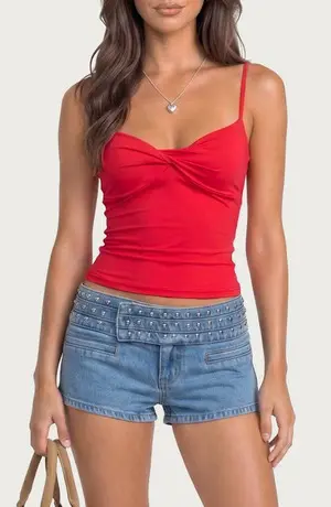 EDIKTED Pyper Twisted Twist Front Camisole