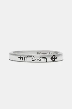 DISTURBIA Till Death Sterling Band Ring