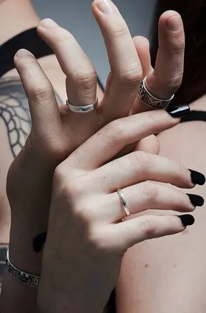 DISTURBIA Till Death Sterling Band Ring