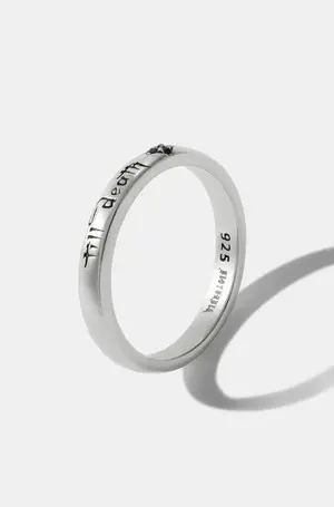 DISTURBIA Till Death Sterling Band Ring