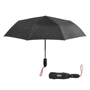 Hunter Double Sided Compact Umbrella - Logo Patch Black