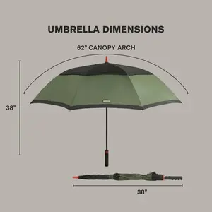 Hunter Vented Stick Umbrella - Cypress/black