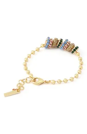 Kurt Geiger Gemstone Rondelle Ball Chain Bracelet