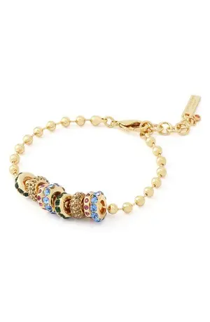 Kurt Geiger Gemstone Rondelle Ball Chain Bracelet