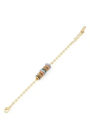 Kurt Geiger Gemstone Rondelle Ball Chain Bracelet
