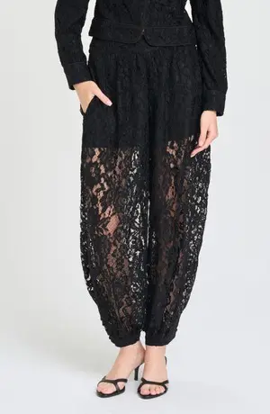 WAYF Rebecca Lace Pants - Black