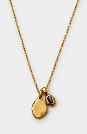 KATIE LOXTON Birthstone Necklace - September (lapis Lazuli)