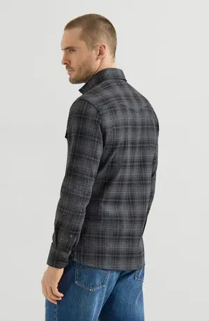 Brunello Cucinelli Cotton Madras Western Shirt