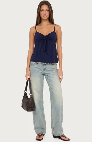 EDIKTED Michey Tie Front Babydoll Camisole