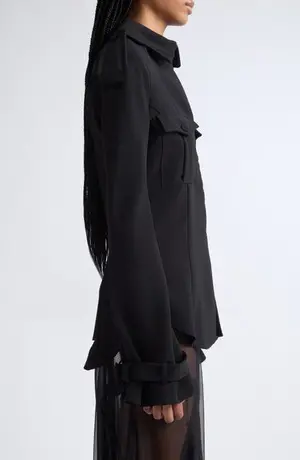 JEAN PAUL GAULTIER Military Inspired Shirt With Peplum And Bell Cuffs