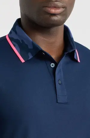 G/fore Camo Collar Performance Piqué Polo