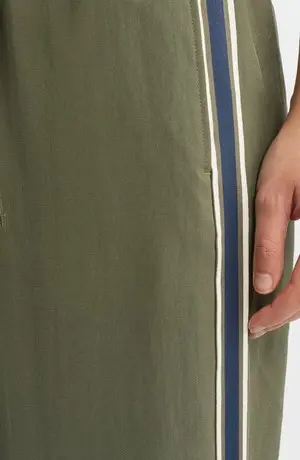 Caslon Pull-on Straight Leg Twill Pants - Olive Sarma