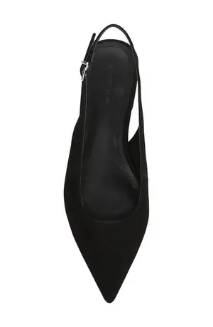 Nordstrom Selina Leather Slingback Flat - Black
