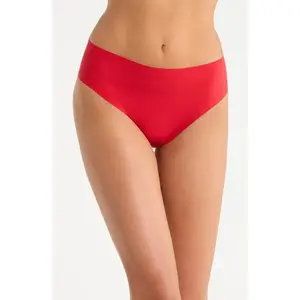 Nordstrom Invisible Edge High Cut Briefs Red Salsa