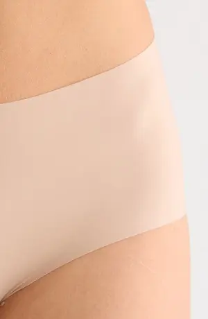 Nordstrom Invisible Edge High Cut Briefs - Tan Warm