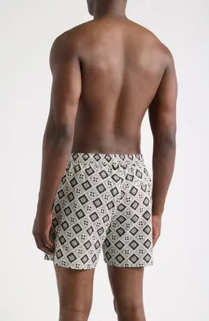 WAX LONDON Brockwell Seersucker Swim Trunks