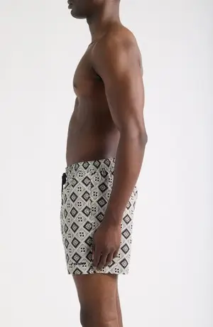 WAX LONDON Brockwell Seersucker Swim Trunks