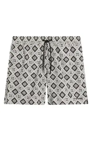 WAX LONDON Brockwell Seersucker Swim Trunks
