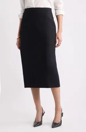 Nordstrom Suiting Column Midi Skirt