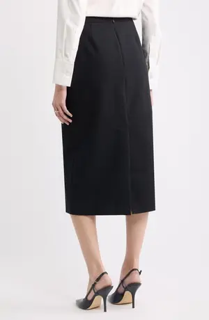 Nordstrom Suiting Column Midi Skirt