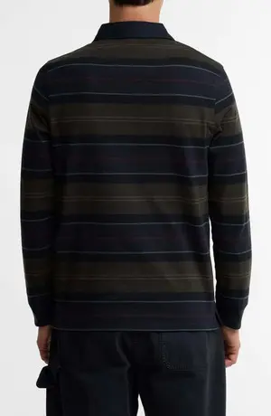 Barbour Frith Stripe Long Sleeve Rugby Shirt - Navy