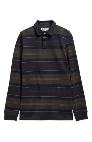 Barbour Frith Stripe Long Sleeve Rugby Shirt - Navy