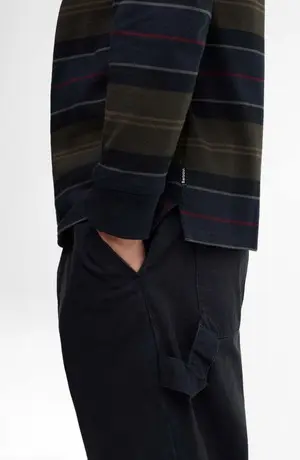 Barbour Frith Stripe Long Sleeve Rugby Shirt - Navy
