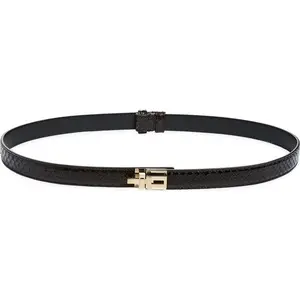 TOM FORD Snakeskin Embossed Sheepskin Leather Belt