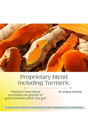 MEGAFOOD Megaflora Probiotic + Prebiotic With Turmeric, 50 Billion Cfu, Vegetarian