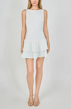 Endless Rose Sleeveless Tiered Ruffle Mini Dress