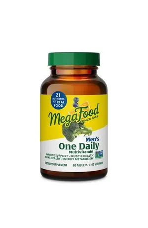 MEGAFOOD One Daily Multivitamin For With Methylated B12, Methylfolate For Muscle & Energy Metabolism, Vegetarian - None