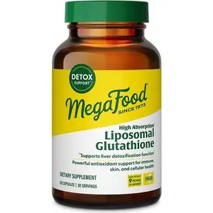 MEGAFOOD High Absorption Liposomal Glutathione, Liver Detox & Antioxidant Support, Vegan - None