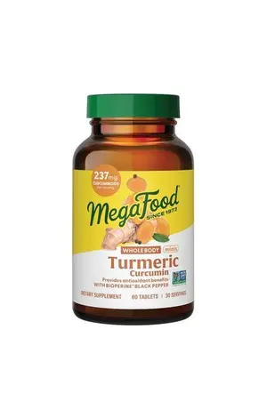 MEGAFOOD Whole Body Turmeric Curcumin Supplement With Black Pepper, Vegan, Non-gmo - None
