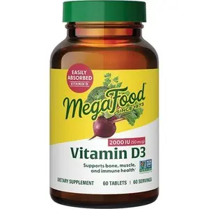 MEGAFOOD Vitamin D3 2000 Iu Vegetarian, Gluten Free, Non-gmo, Kosher - None