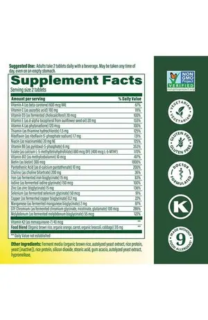 MEGAFOOD Advanced Multivitamin Doctor Formulated, Vegetarian