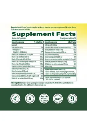 MEGAFOOD Whole Body Multivitamin Gummies For With Methylated B12